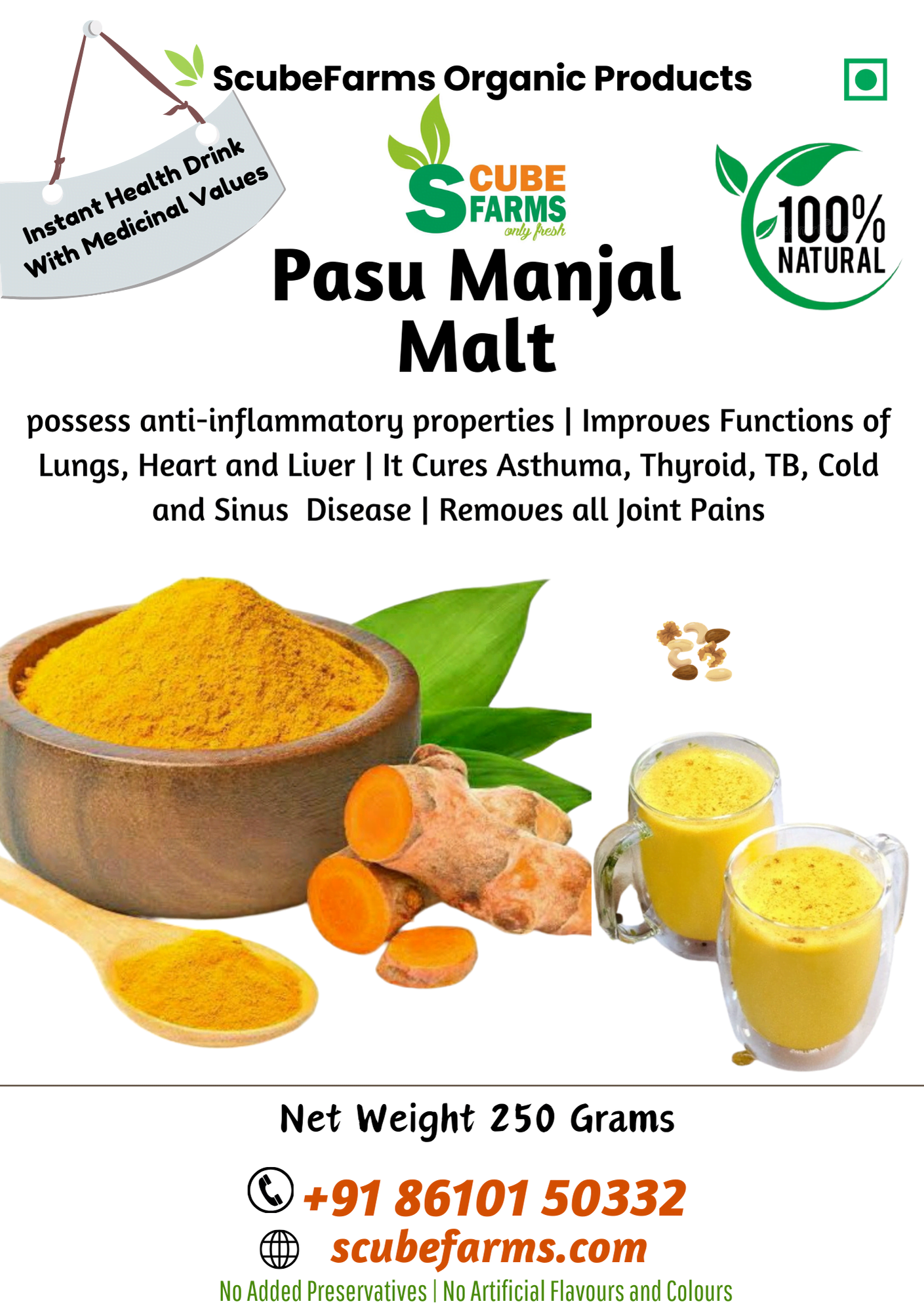 Scube farms Pasu manjal malt